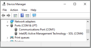Identify your device’s COM Port with Device Manager – TAL Technologies